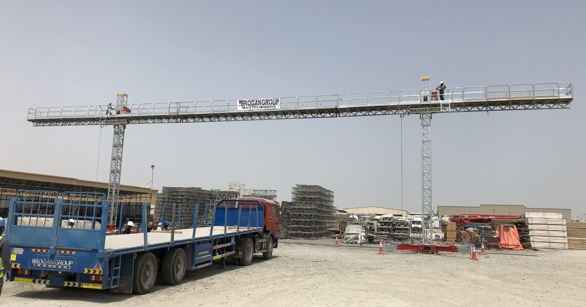 Large construction access company purchases the largest mast climbing ...